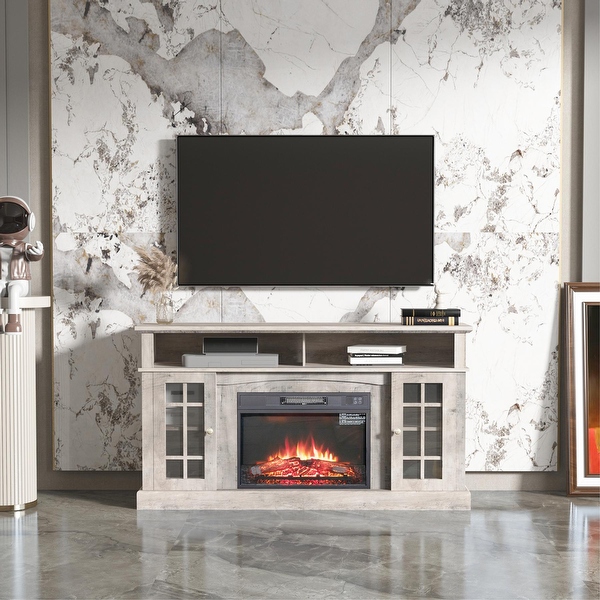 Console table with electric fireplace store