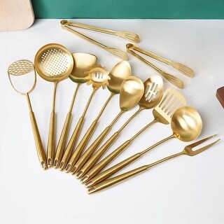 12-Piece Gold Kitchen Utensils Set - 12 PCS - Bed Bath & Beyond - 42601134