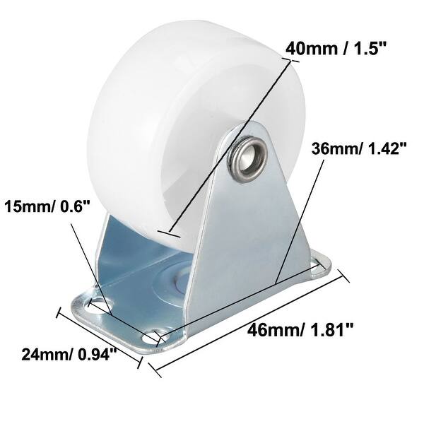 1.5 Inch PP Top Plate Mounted Caster Wheel (2 Swivel with Brake 2 Fixed ...