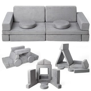 12 Pcs Modular Kids Play Couch, Convertible Sofa for Playing - Bed Bath ...