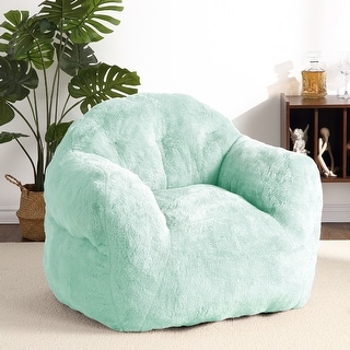Extra Large Pre-Filled Light Green Bean Bag Chair Sofa for Living Room ...