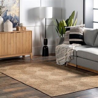 Brooklyn Rug Co Deeanna Casual Textured Wool Area Rug - Bed Bath ...