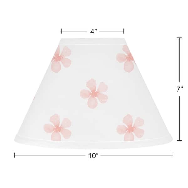 Pink and White Flower Blossom Lamp Shade - Blush Shabby Chic Farmhouse ...