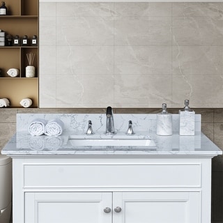 White Bathroom Stone Vanity - Bed Bath & Beyond - 36793137