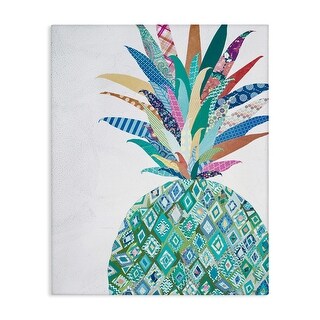 Stupell Geometric Patterned Pineapple Canvas Wall Art Design By Jennifer Peck - Bed Bath ...