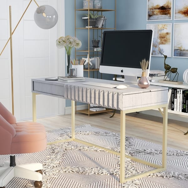 Bird Modern 57-inch Metal Lift-top Standing Desk by Furniture of ...
