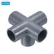 5 Way Elbow Pipe Fittings UPVC, Joint Coupling Pipe Adapter - Gray ...