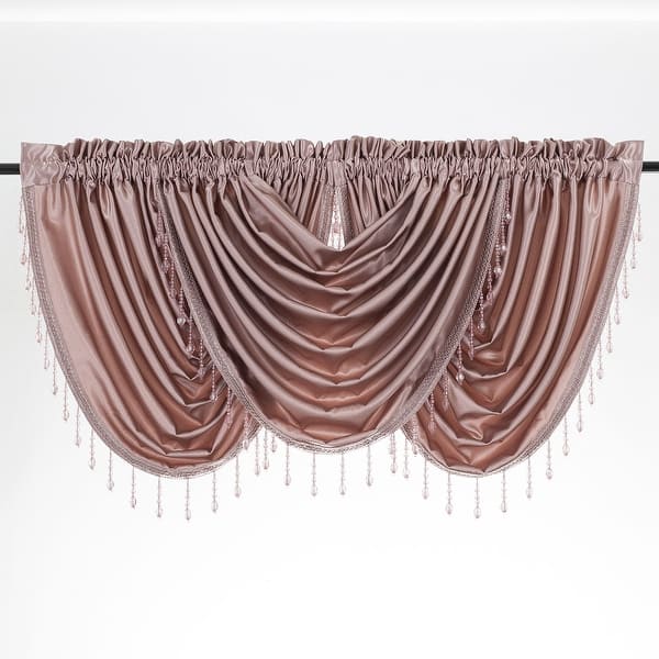 Regency Crushed Satin Rod Pocket Window Panel and Valance Treatments ...