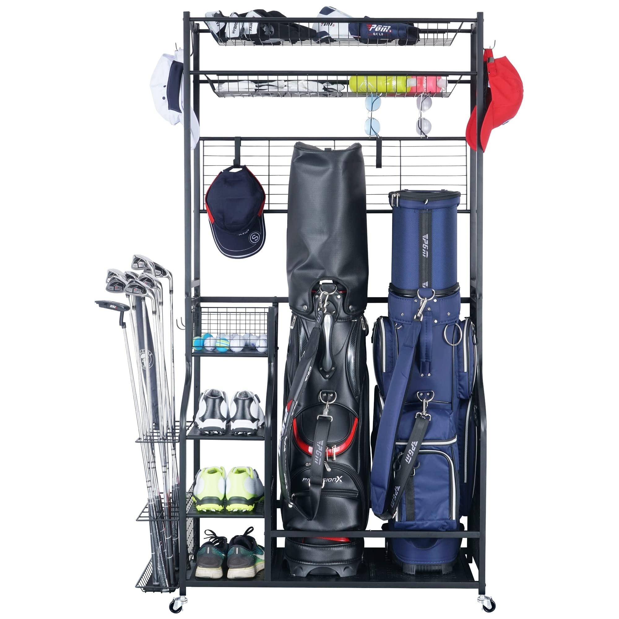 Sports Equipment Garage Organizer and Golf Storage Garage Organizer ...