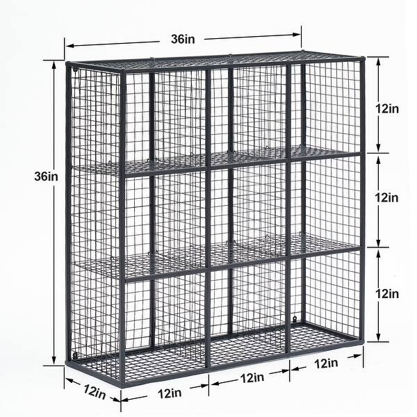 VECELO 9 Cube Grid Wire Organizer Storage Shelves Bookcase DIY - Bed ...