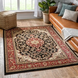 Well Woven Medallion Traditional Kashan Formal Area Rug - 9'3 x 12'6 ...