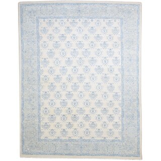 One of a Kind Hand-Knotted Persian 8' x 10' Oriental Wool Tan Rug - 8 ...