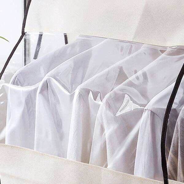 Non-Woven Fabric Hanging Cloth Wardrobe Suit Coat Transparent Window ...