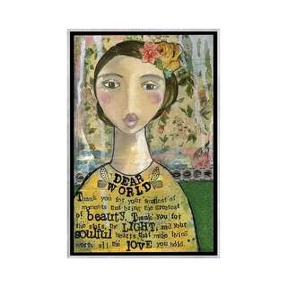 iCanvas "Dear World" by Kelly Rae Roberts Framed - Bed Bath & Beyond ...