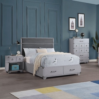 Full Size Bed with Large Space to Storage, Gray - Bed Bath & Beyond ...