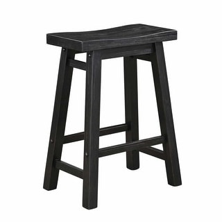 Amber 24 Inch Counter Stool, Ergonomic Saddle Seats, Charcoal Black ...