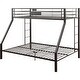 Contemporary Metal Tube Twin XL over Queen Bunk Bed with Side Double ...