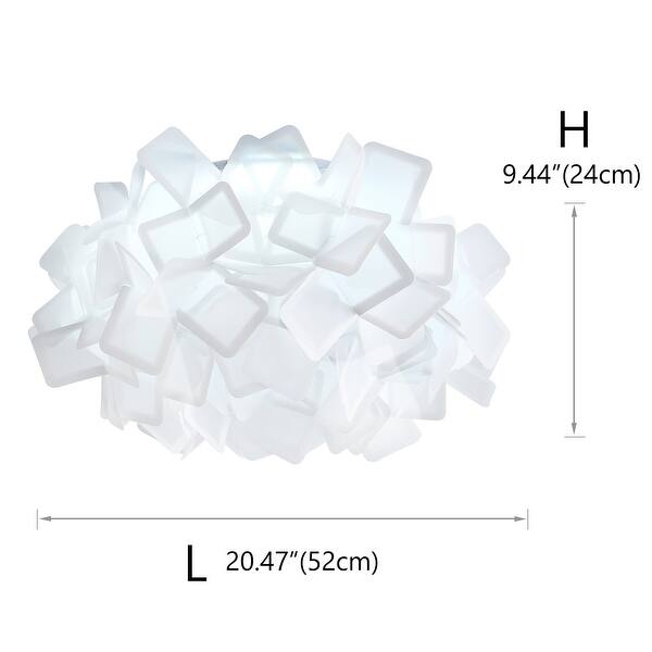 Unique Creative Cloud Shape Design White Finish Flush Mount Light - Bed ...