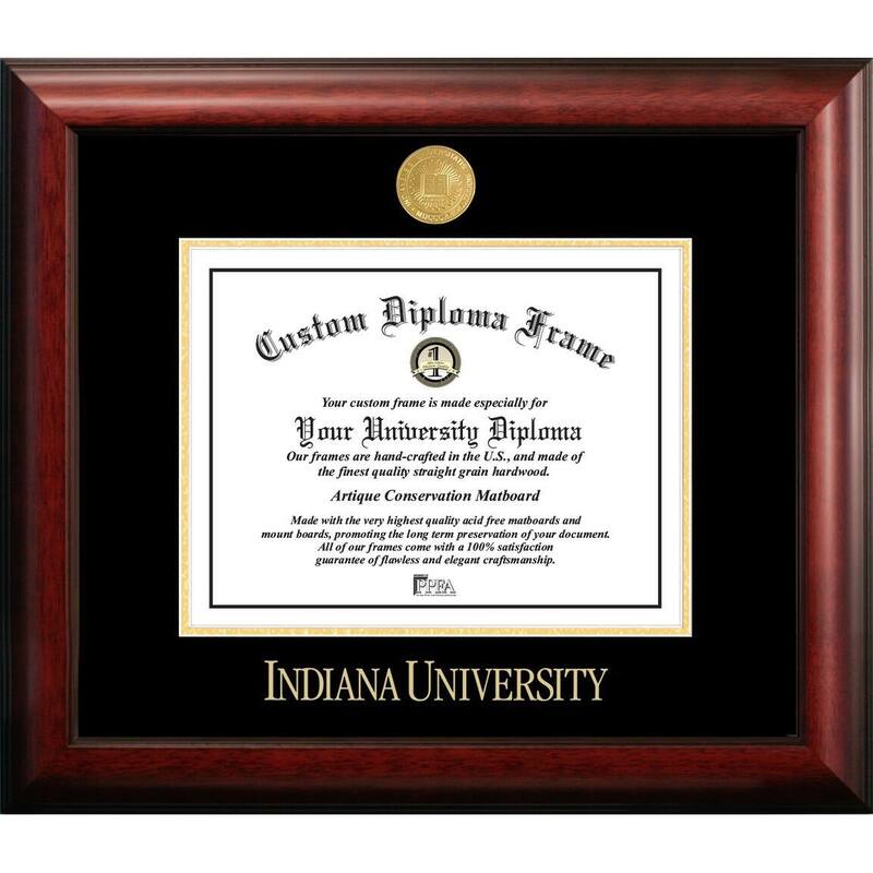 Indiana University, Bloomington 11w x 8.5h Gold Embossed Diploma Frame ...