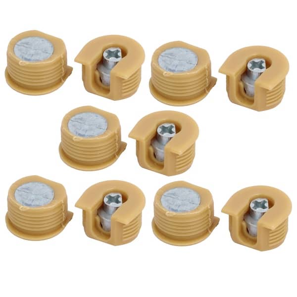 Furniture Plastic Holder Half-round Shape Screw Shelf Support Orange ...