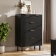 Wave Fluted 5 Drawer Dresser for Bedroom, Modern Wood Chest of Drawers ...