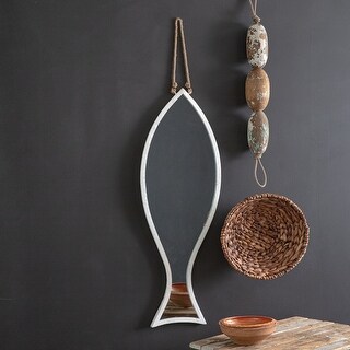 Enhance Your Decor with a Nautical Fish Mirror - 11¾''W x ¾''D x 32''H ...