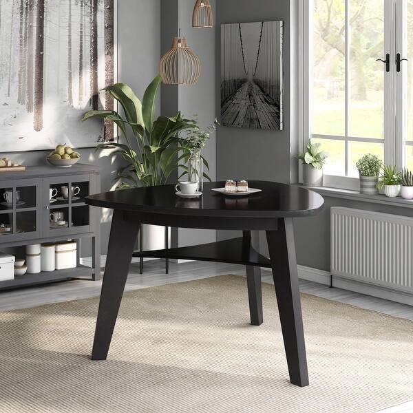 Hace Contemporary Black Faux Leather 6-Piece Counter Height Table ...