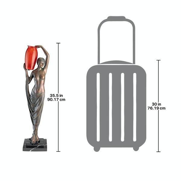 Design Toscano Art Deco Goddess of Light Sculptural Table Lamps: Set of ...