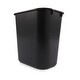 Deskside Wastebasket/Trash Can, 3.25-Gallon/13-Quart, Black, Small, for ...