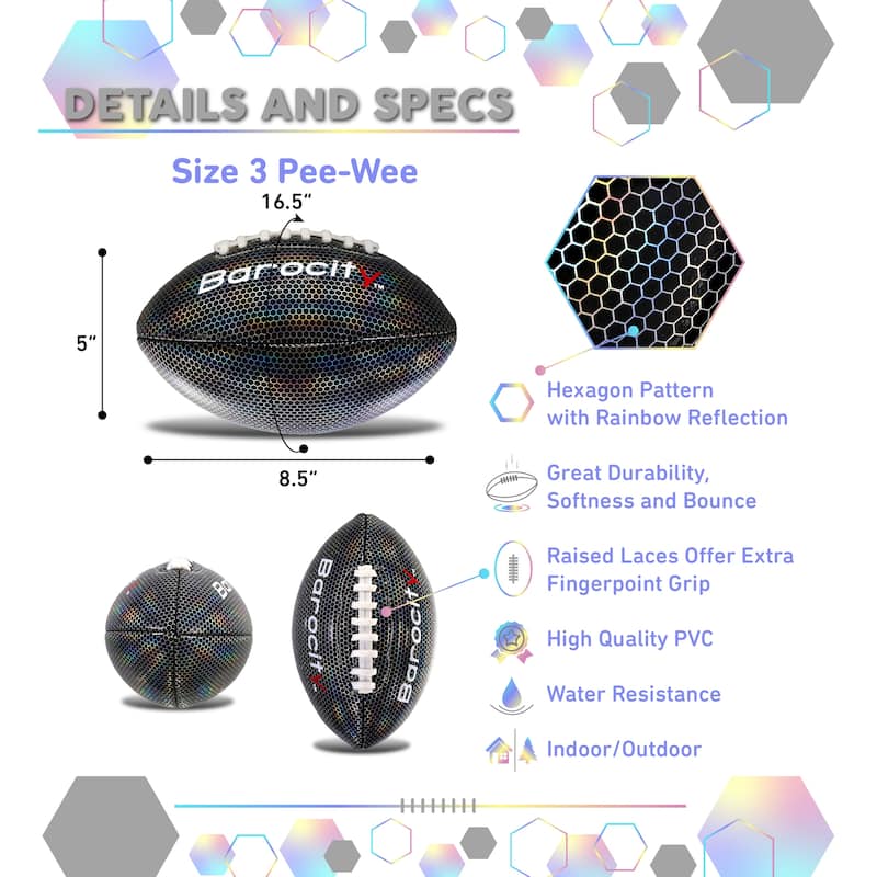 Barocity Black Modern Pattern Football for Kids Pee Wee Size 5 - Bed ...