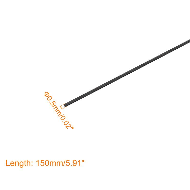 6pcs Carbon Fiber Rod, 0.5mm x 150mm for RC Plane DIY Quadcopter Arm ...