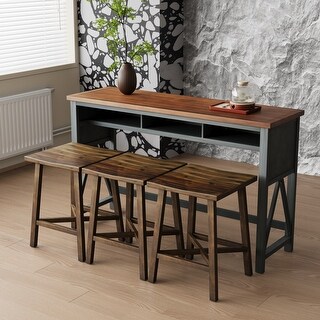 Counter Height 4-Piece Dining Table Set, Console Kitchen Table Set with ...