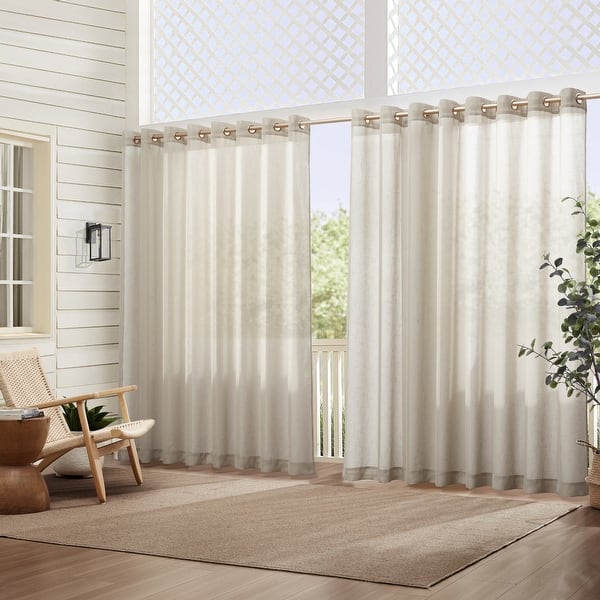 Carmen Sheer Extra-wide Indoor/Outdoor Sheer Window Curtain - On Sale ...