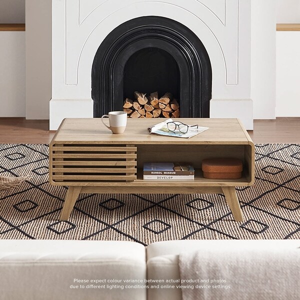 Mopio Ensley Mid Century Modern Coffee Table with dual side storage Centerpiece for your living room On Sale Bed Bath Beyond 35279177