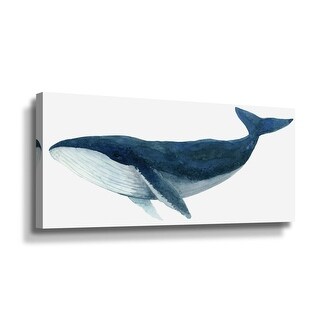 Humpback Whale - Blue Gallery Wrapped Canvas - Bed Bath & Beyond - 35777234