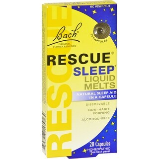 Bach Flower Remedies Rescue Sleep Liquid Melts - 28 Capsules - Bed Bath ...