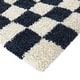 Luther Abstract Checkered Modern Shag Area Rug - Bed Bath & Beyond ...