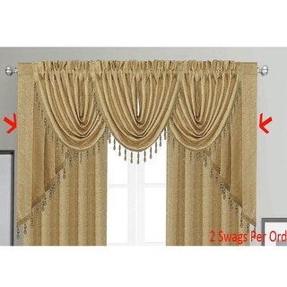 Five Queens Court Stefania Window Waterfall Valance - On Sale - Bed ...