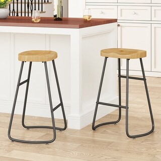 Two-piece Stylish and Minimalist Bar Stools - Bed Bath & Beyond - 39041339