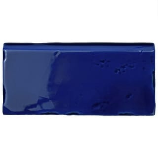 Merola Tile Novecento Zocalo Cobalto 2.5" x 5.13" Ceramic Subway Wall ...