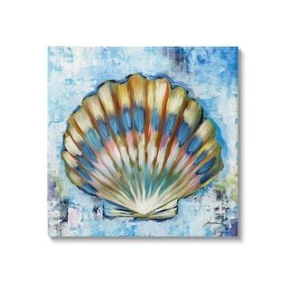 Stupell Blue Clam Seashell Canvas Wall Art Design by Liz Jardine - Bed ...
