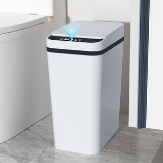 Small Trash Can with Lid, 3.5 Gallon Touchless Automatic Garbage Can ...