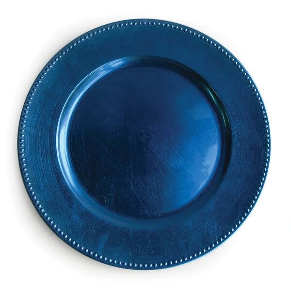 Beaded Royal Blue Round Charger Plate 13" Set of 12 - 13" Dia x 0.5" H ...