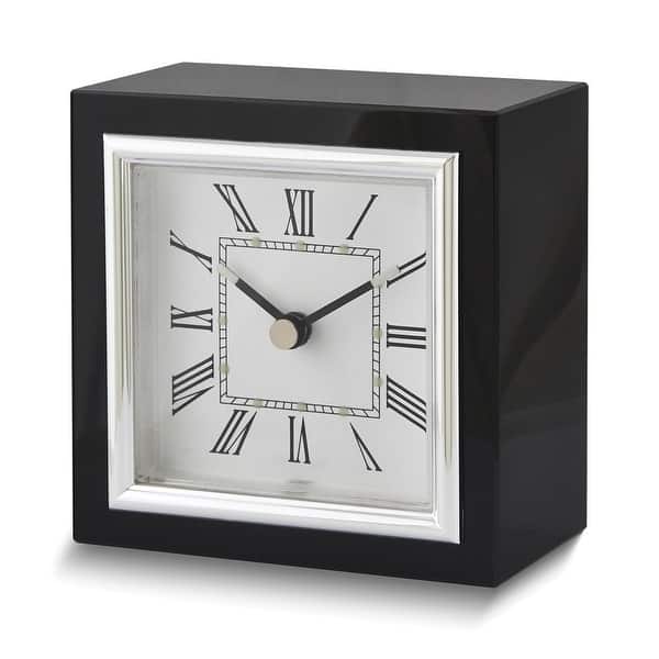 Curata Black Square Quartz Desk Clock - Bed Bath & Beyond - 36207067
