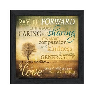 Meaning Of Pay It Forward 2 Black Framed Print Wall Art - Bed Bath ...