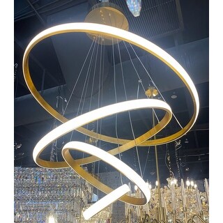 LED Modern Circles Chandelier Lighting Fixture 32" Wide - Bed Bath ...