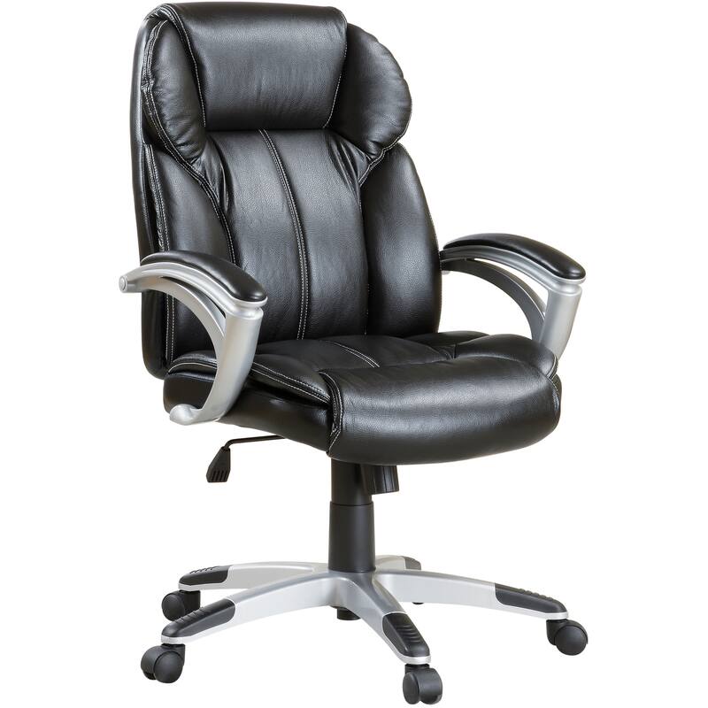 Executive Ergonomic Plush Adjustable Office Chair with Padded Arms ...