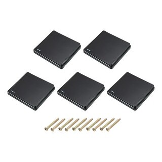 Light Switch Wall Push Button 1 Gang 1 Way Black 250V 10A 86mmx86mm ...