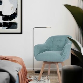 Home Computer Chair Flannel Lazy Chair Solid Wood Sofa Chair Lounge ...