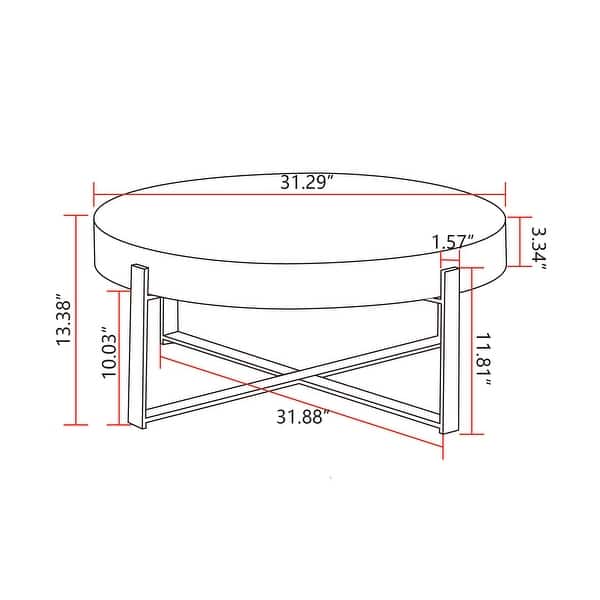 Modern Retro Splicing Round Coffee Table , Fir Wood Table Top with ...